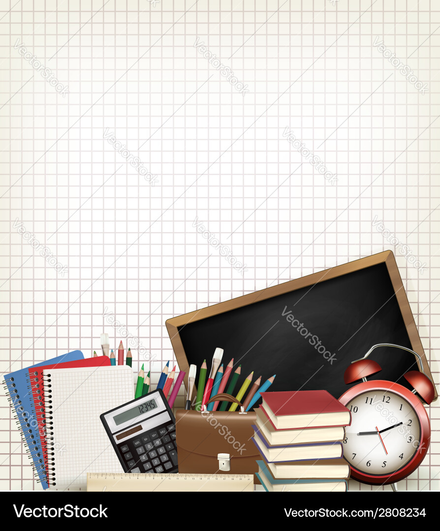Back to school education background Royalty Free Vector