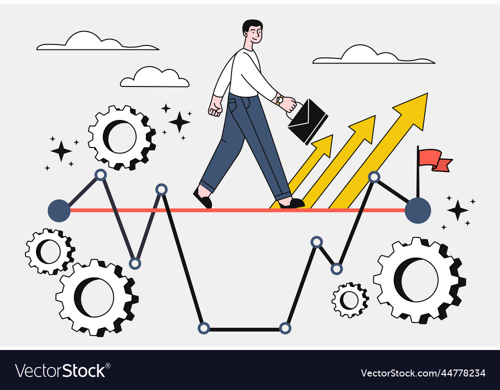 Overcome challenges concept Royalty Free Vector Image Overcome challenges concept Royalty Free Vector Image