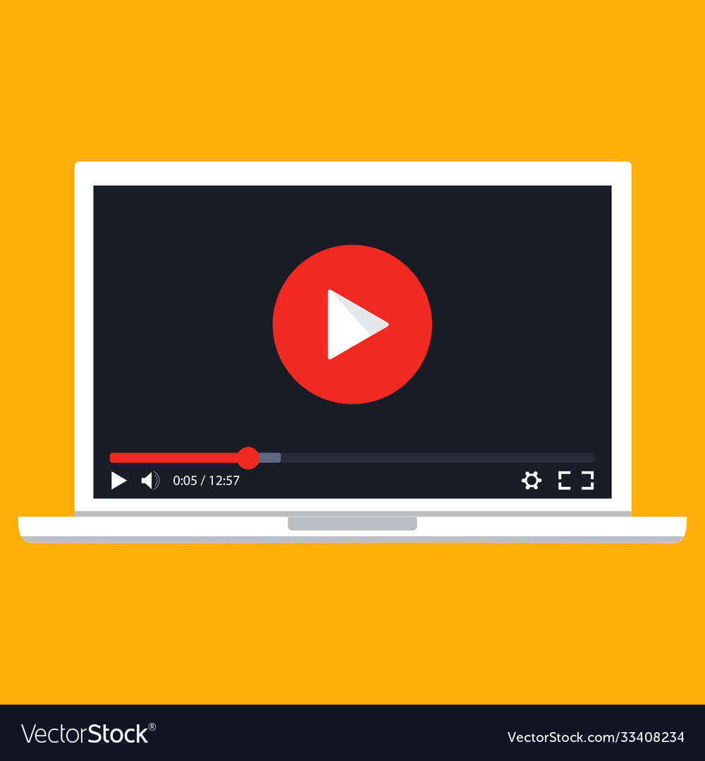 Streaming video online concept internet Royalty Free Vector
