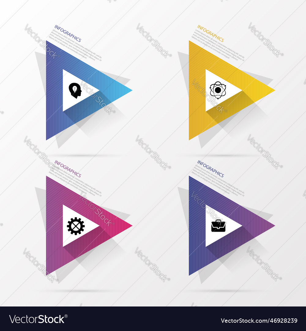 Modern arrow origami style option banner Vector Image Modern arrow origami style option banner Vector Image