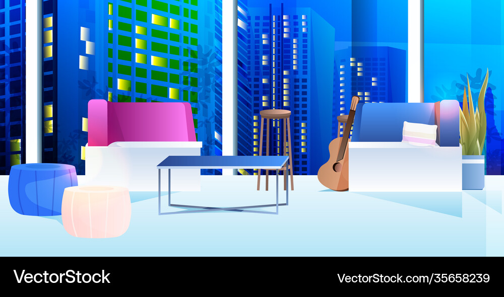 Open space coworking center modern cabinet Vector Image