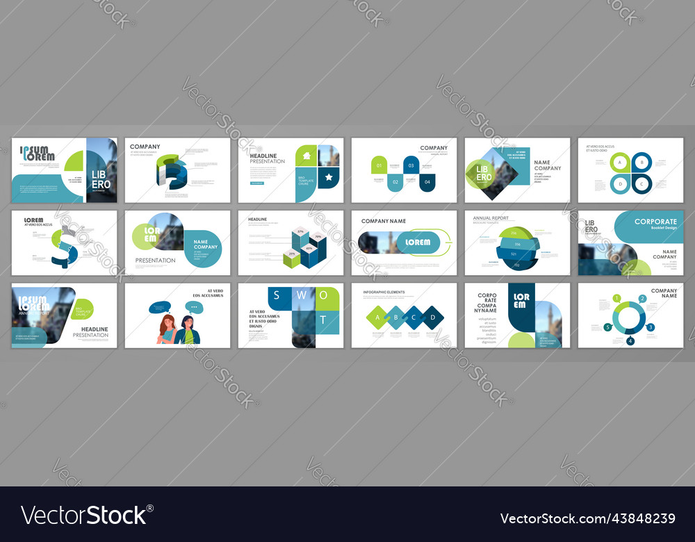 Presentation flyer set Royalty Free Vector Image