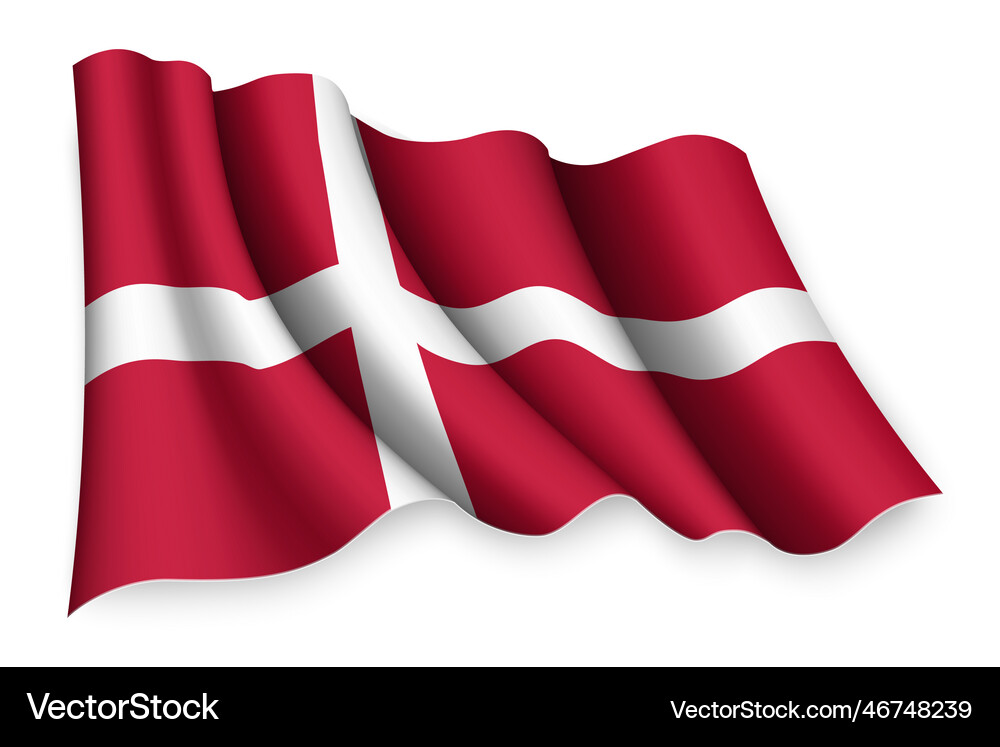 Realistic waving flag Royalty Free Vector Image