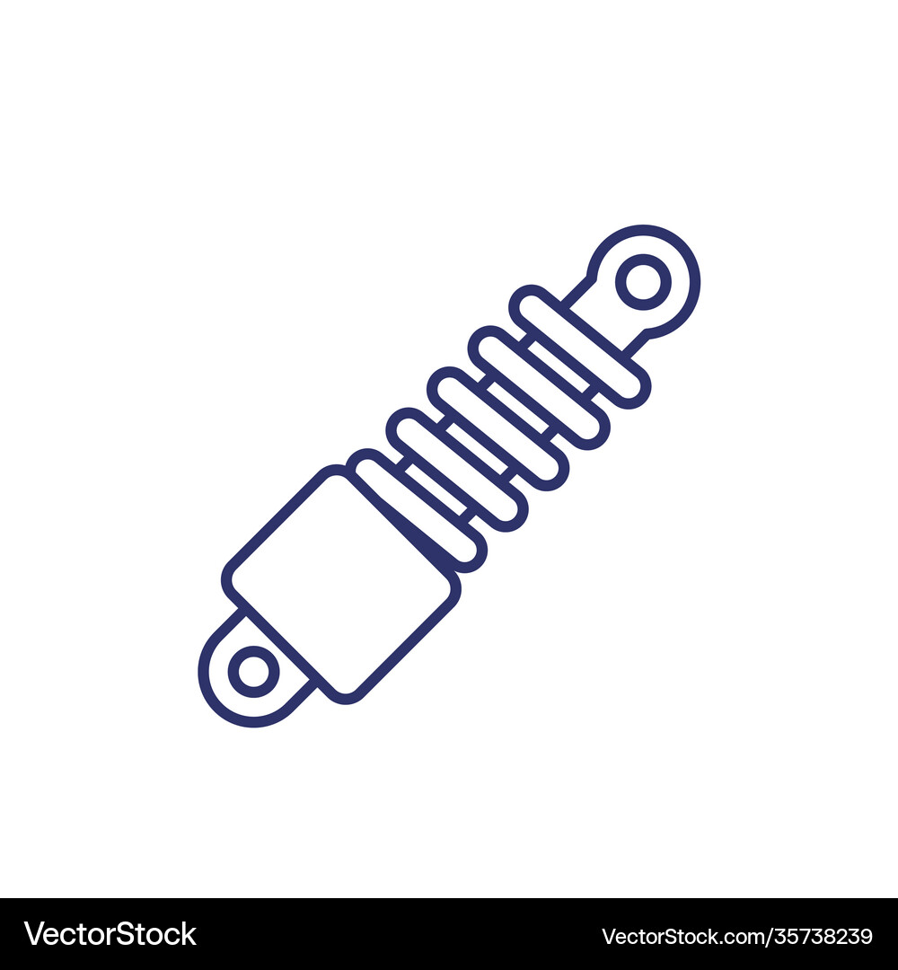Shock absorber line icon on white Royalty Free Vector Image