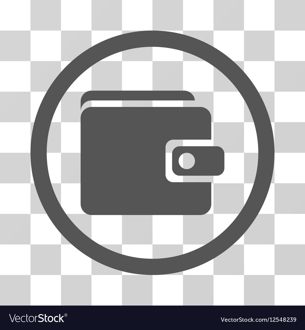 Wallet flat rounded icon Royalty Free Vector Image