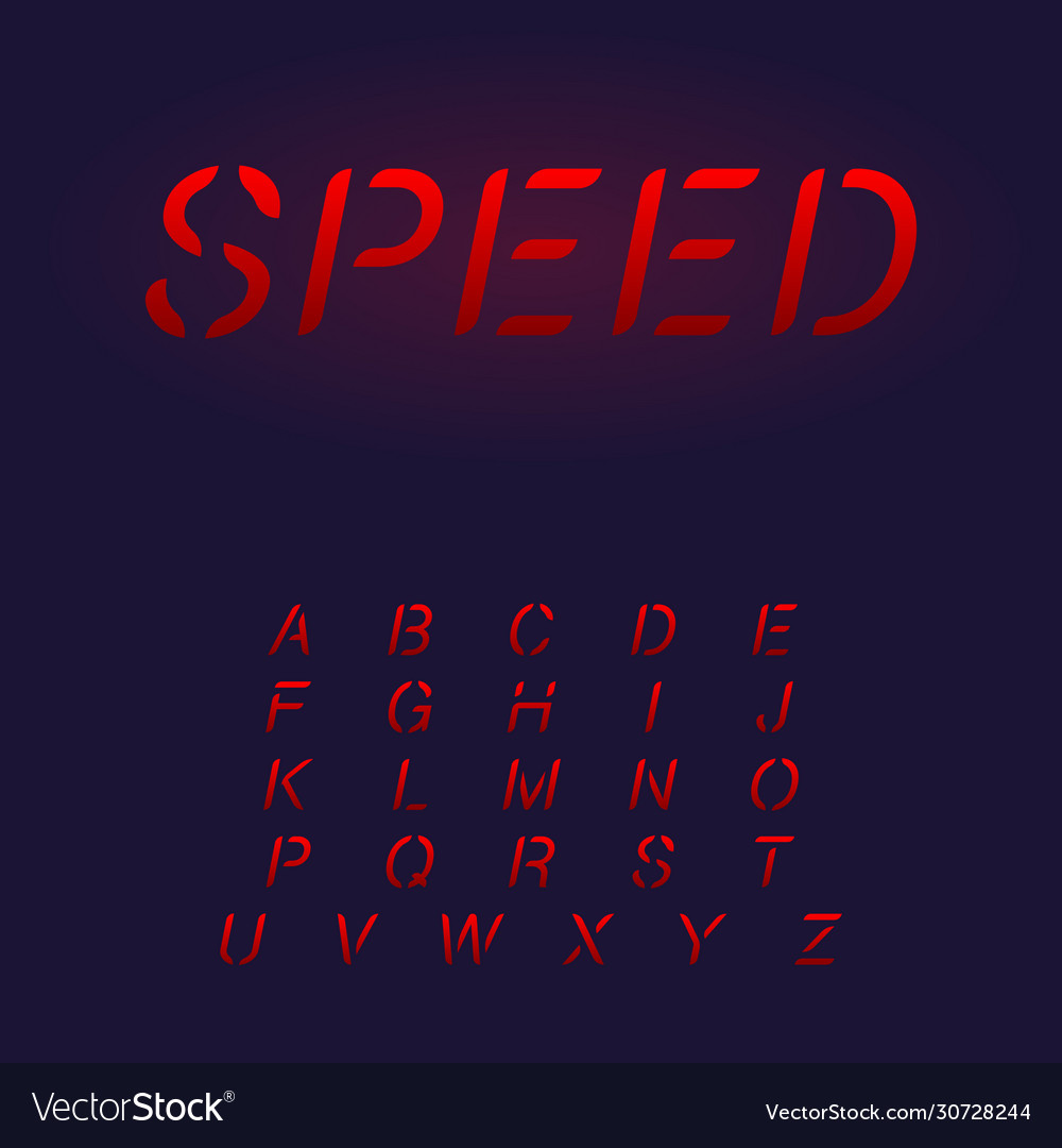 Custom Made Alphabet Letters Set Royalty Free Vector Image