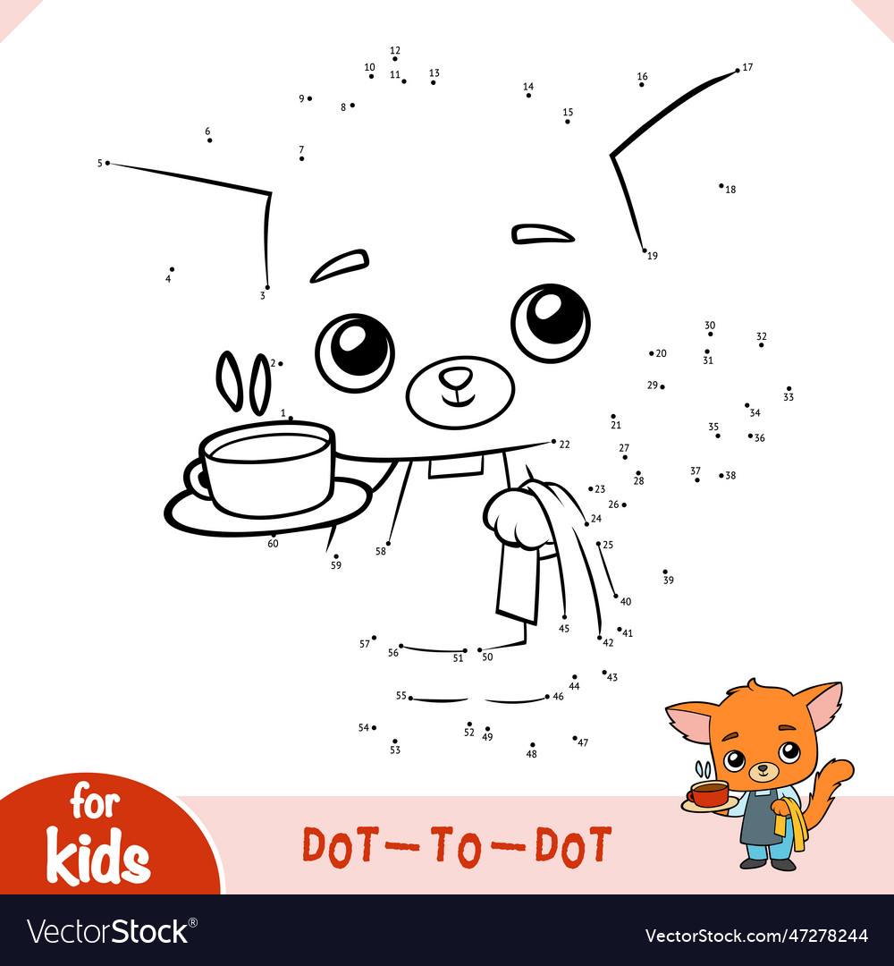 Numbers game education game for children cute cat Vector Image