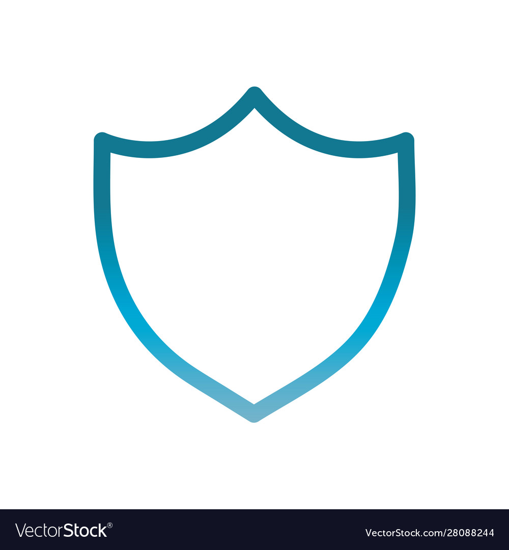 Shield protection user interface blue gradient Vector Image