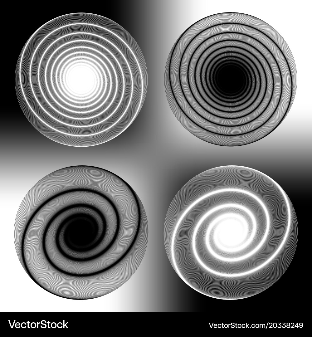 Abstract black and white holes in line technique Vector Image