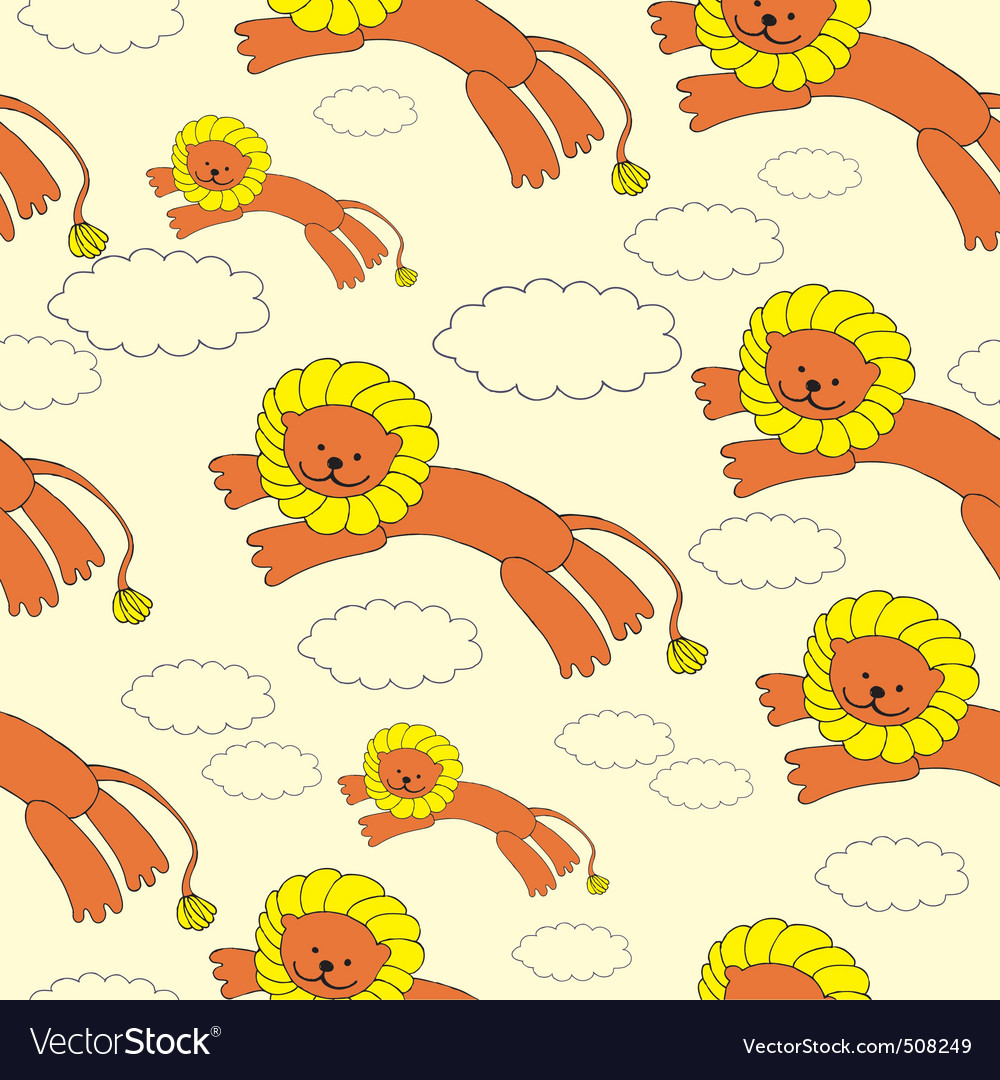 Lion pattern Royalty Free Vector Image - VectorStock
