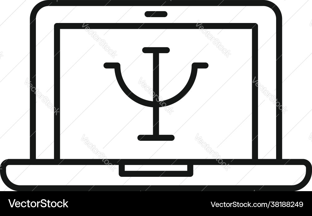 Psychological support website icon outline style Vector Image