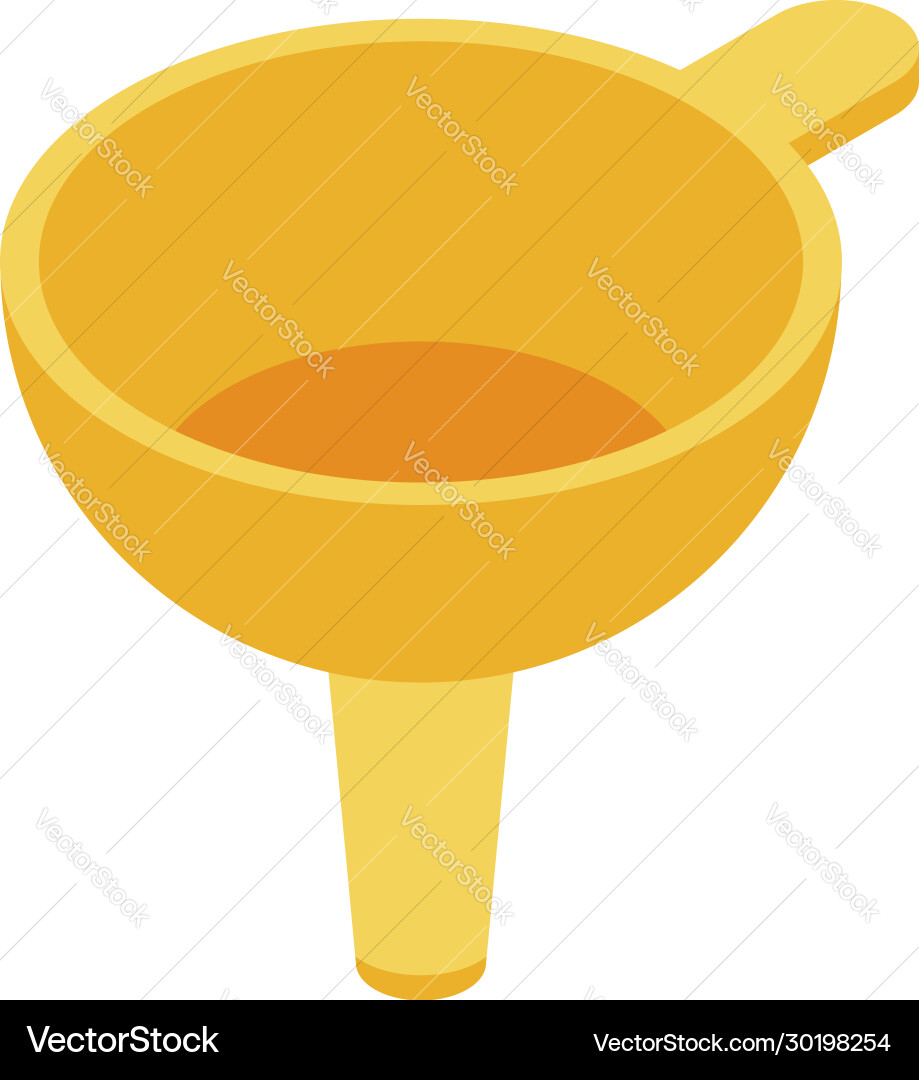Oil funnel icon isometric style Royalty Free Vector Image