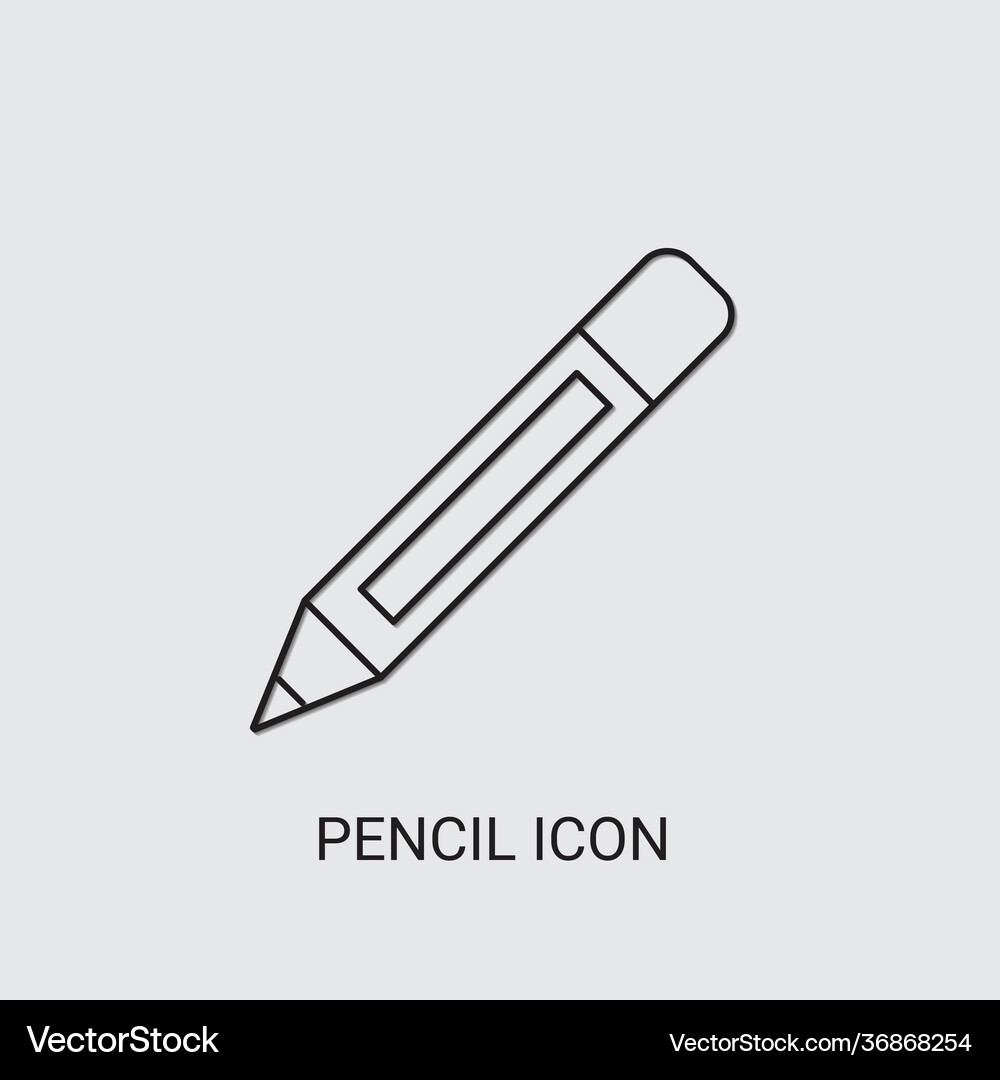 Pencil icon Royalty Free Vector Image - VectorStock
