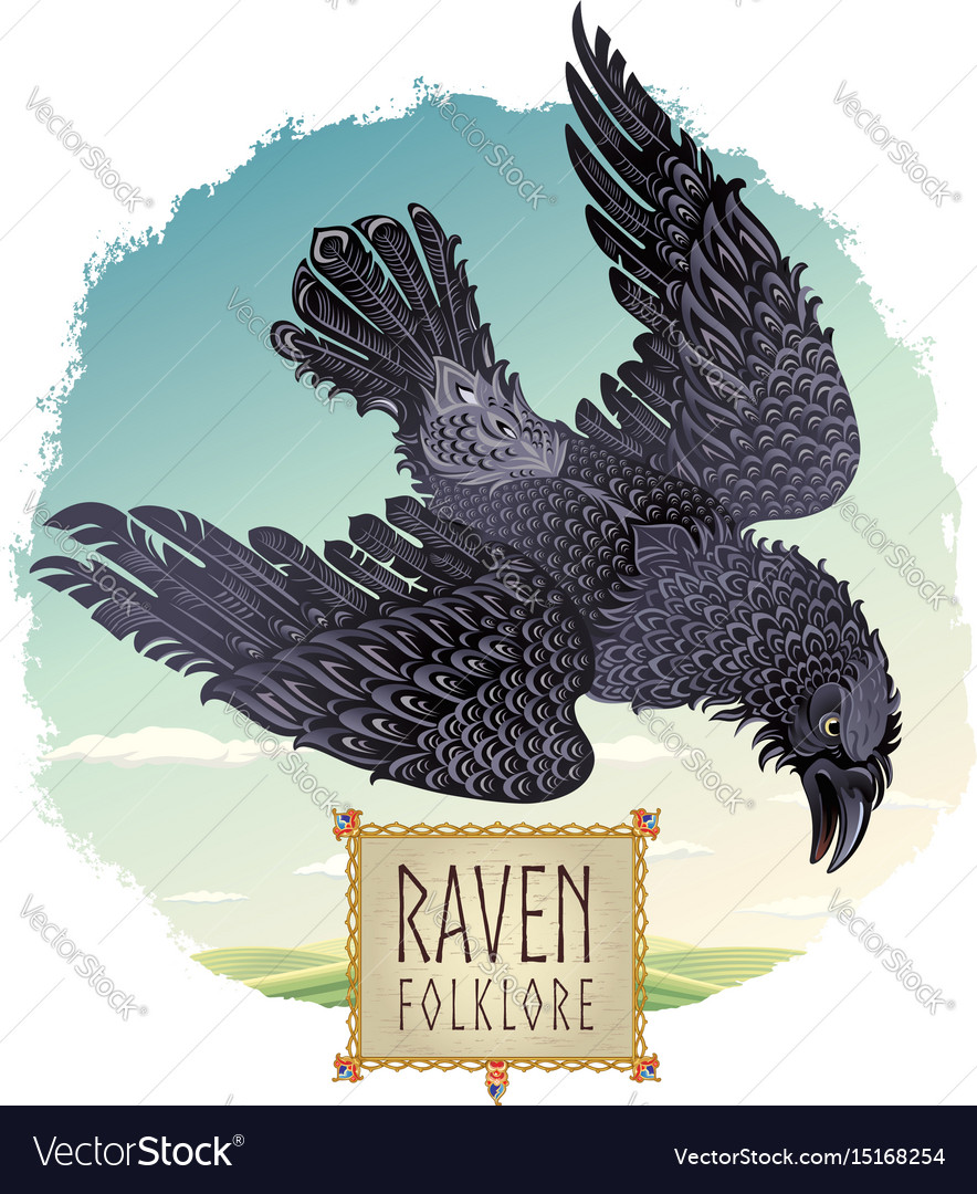 Raven Royalty Free Vector Image - VectorStock