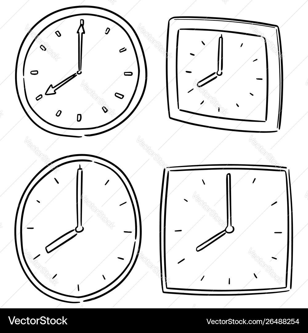Set clock Royalty Free Vector Image - VectorStock