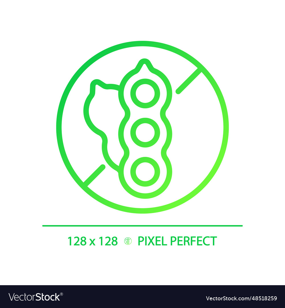 2d thin linear green gradient soy free icon Vector Image 2d thin linear green gradient soy free icon Vector Image