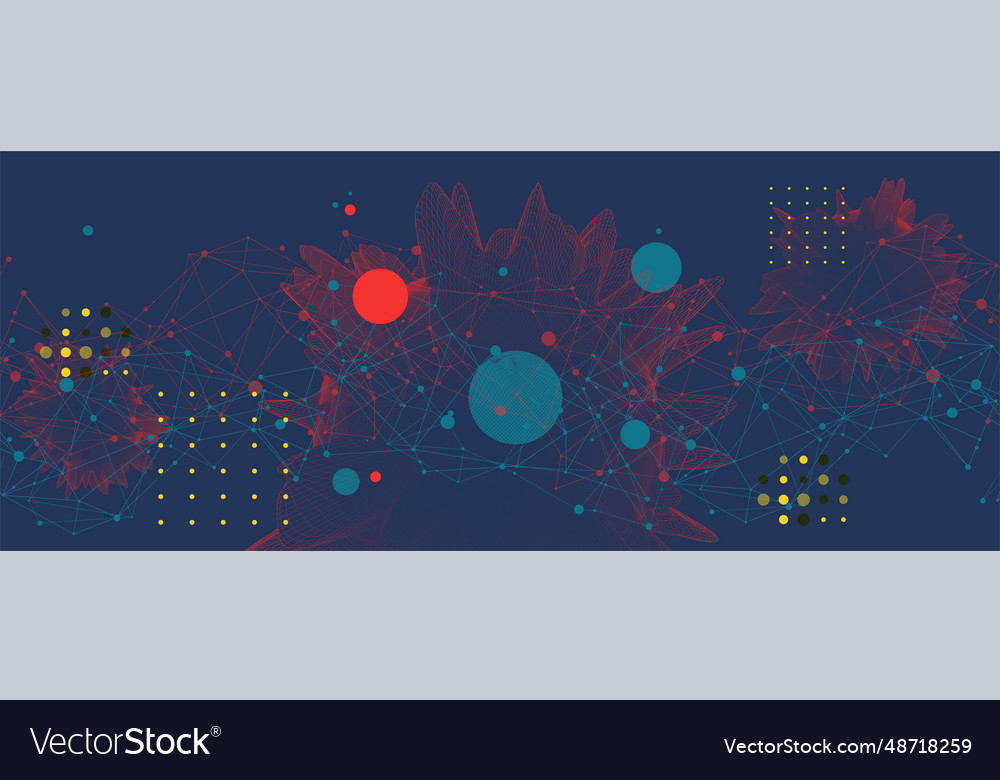 Abstract Sphere Background With Plexus Effect 3d Vector Image