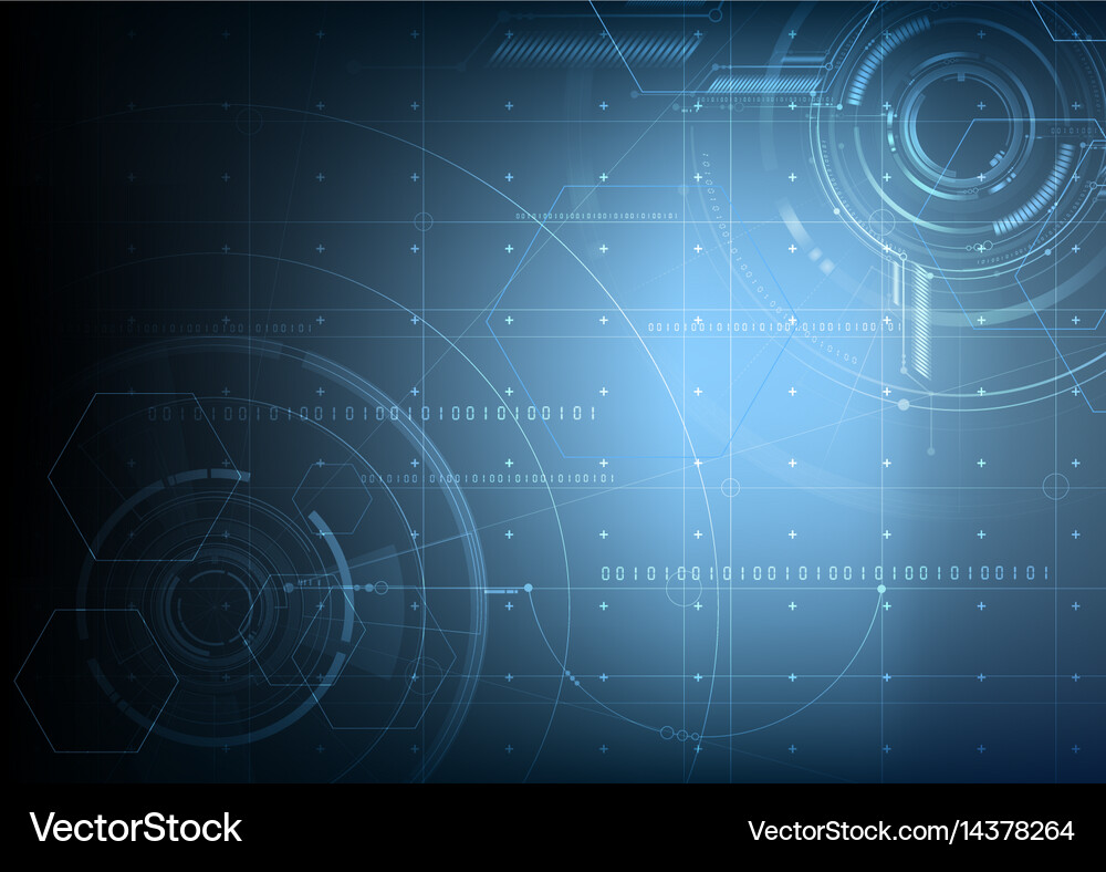 Abstract technological future interface blueprint Vector Image
