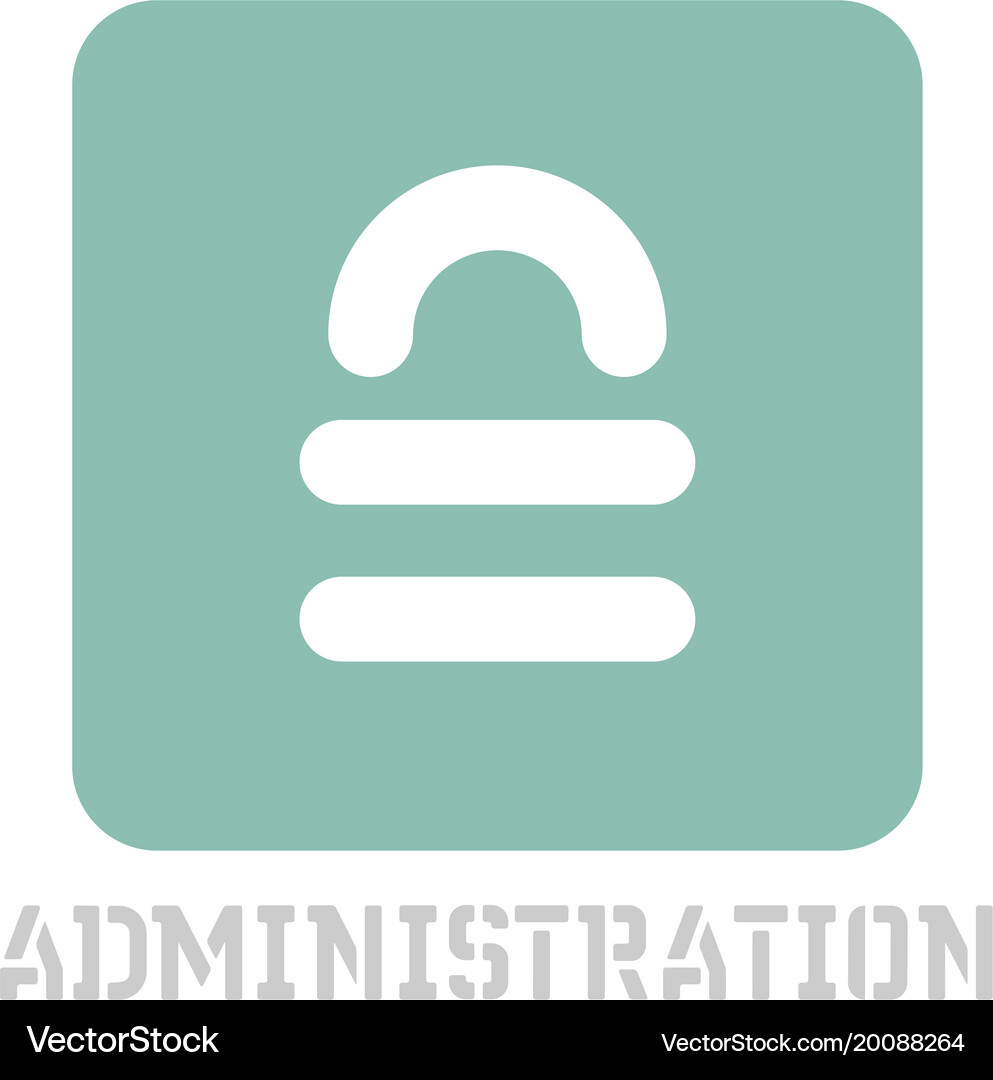 Administration conceptual graphic icon Royalty Free Vector