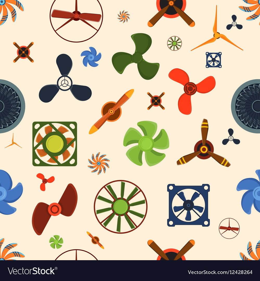 Fans seamless pattern Royalty Free Vector Image