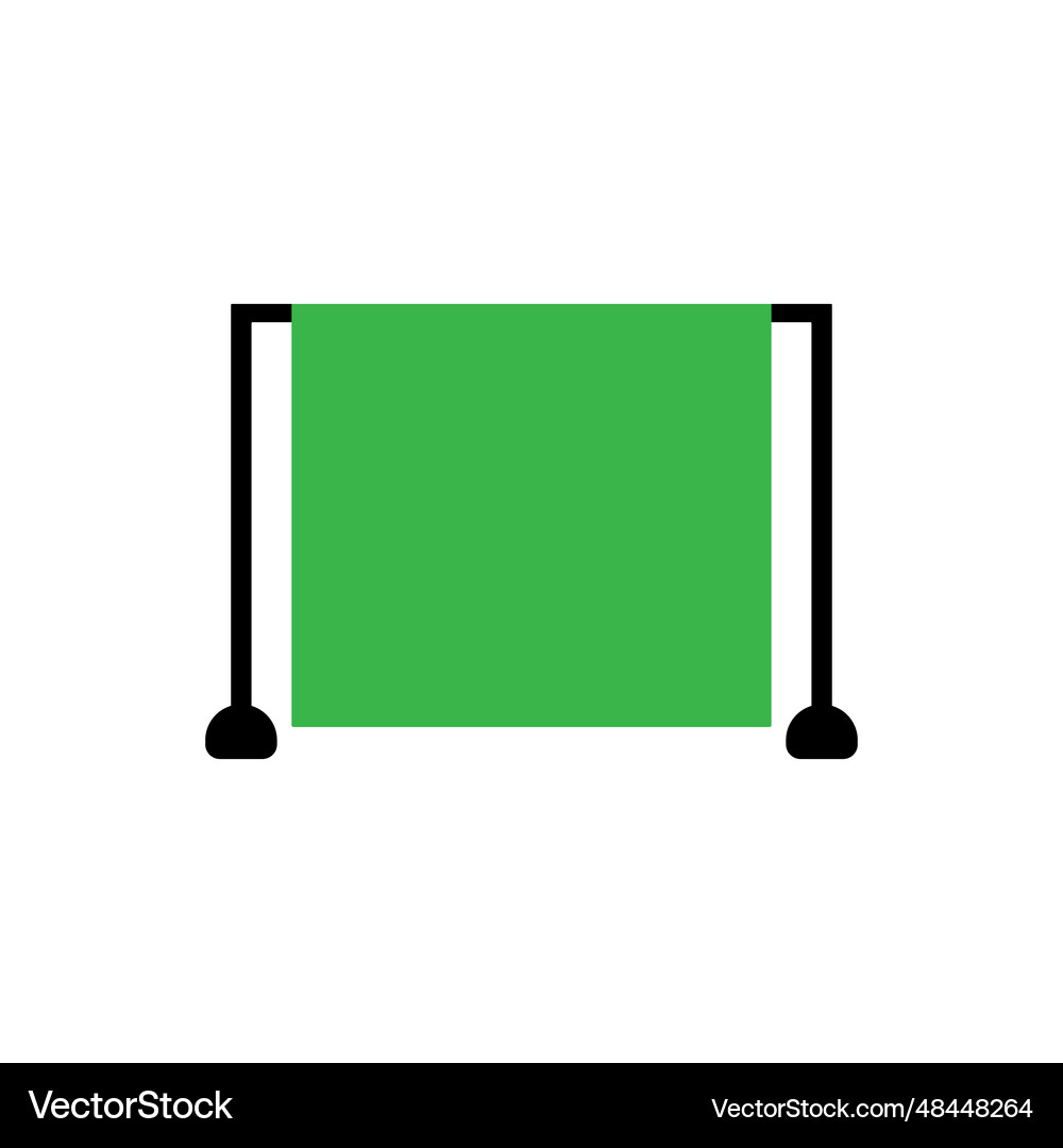 Green screen icon Royalty Free Vector Image - VectorStock