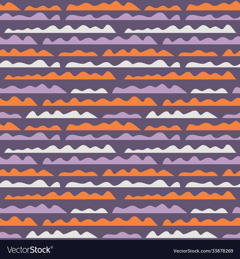 Waves Seamless Pattern Abstract Geometric Vector Image