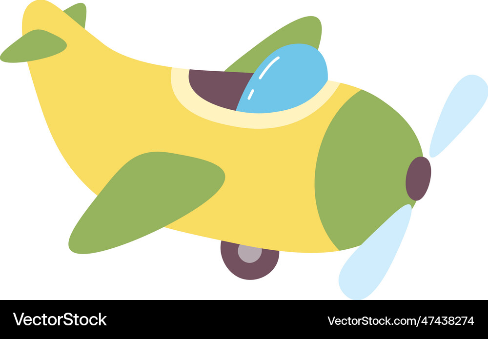 Cartoon airplane vehicle Royalty Free Vector Image