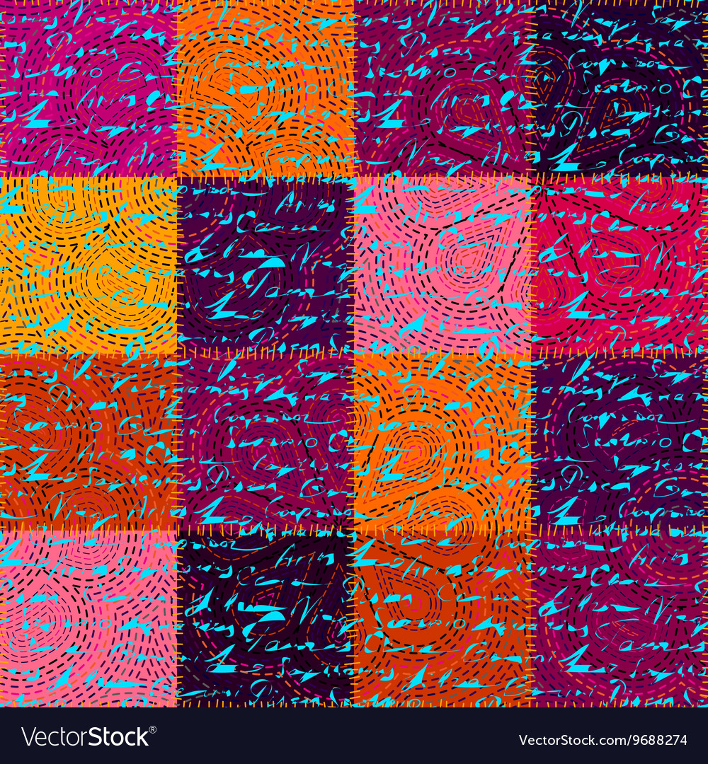 Seamless ethnic patchwork pattern Royalty Free Vector Image