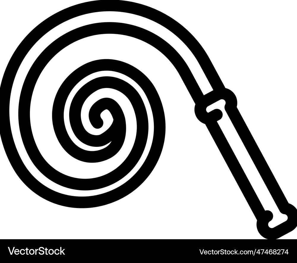 Whip weapon military line icon Royalty Free Vector Image