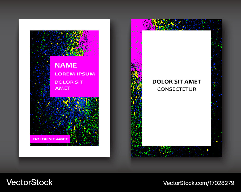 Neon watercolor explosion shape artistic covers Vector Image