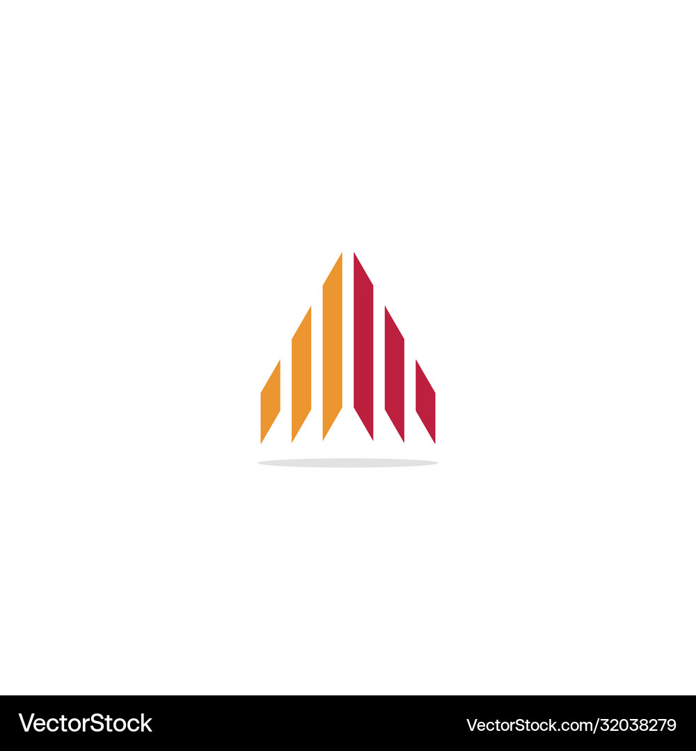 Triangle line arrow logo Royalty Free Vector Image