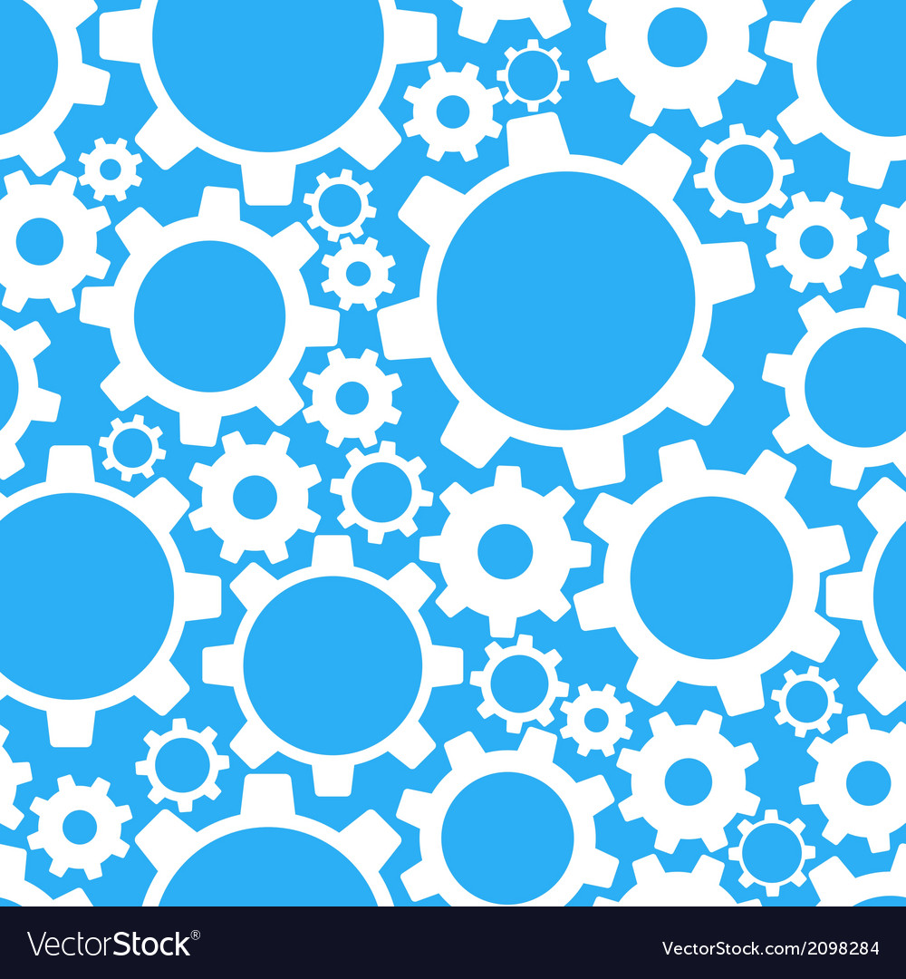 Gears seamless pattern Royalty Free Vector Image