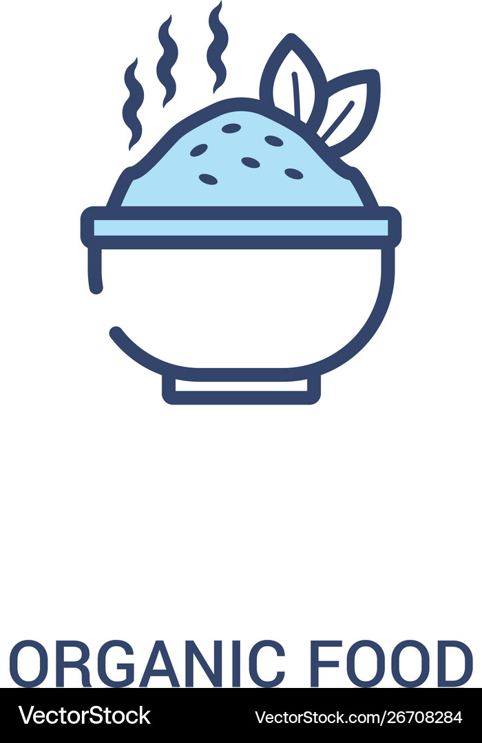 Organic food concept 2 colored icon simple line Vector Image