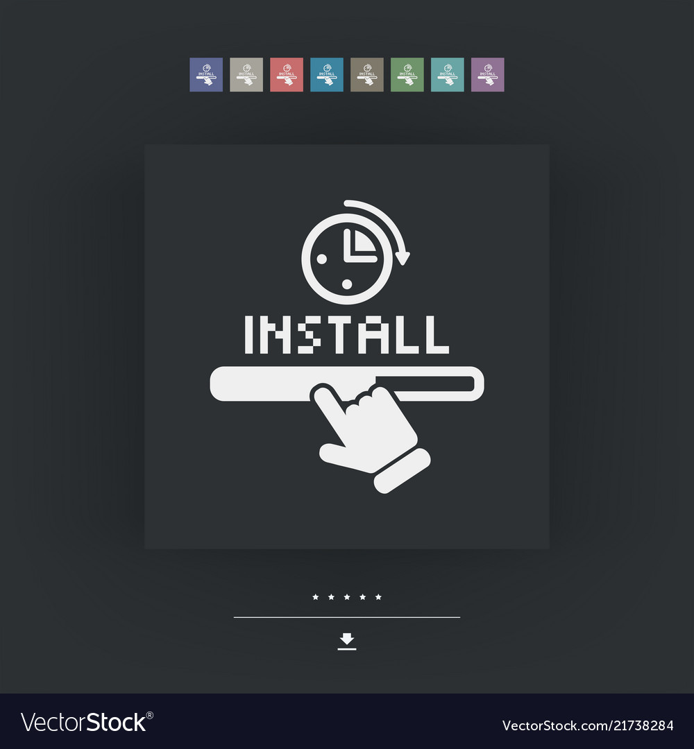 Quick install Royalty Free Vector Image - VectorStock