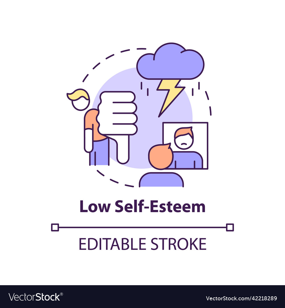 Low self esteem concept icon Royalty Free Vector Image Low self esteem concept icon Royalty Free Vector Image