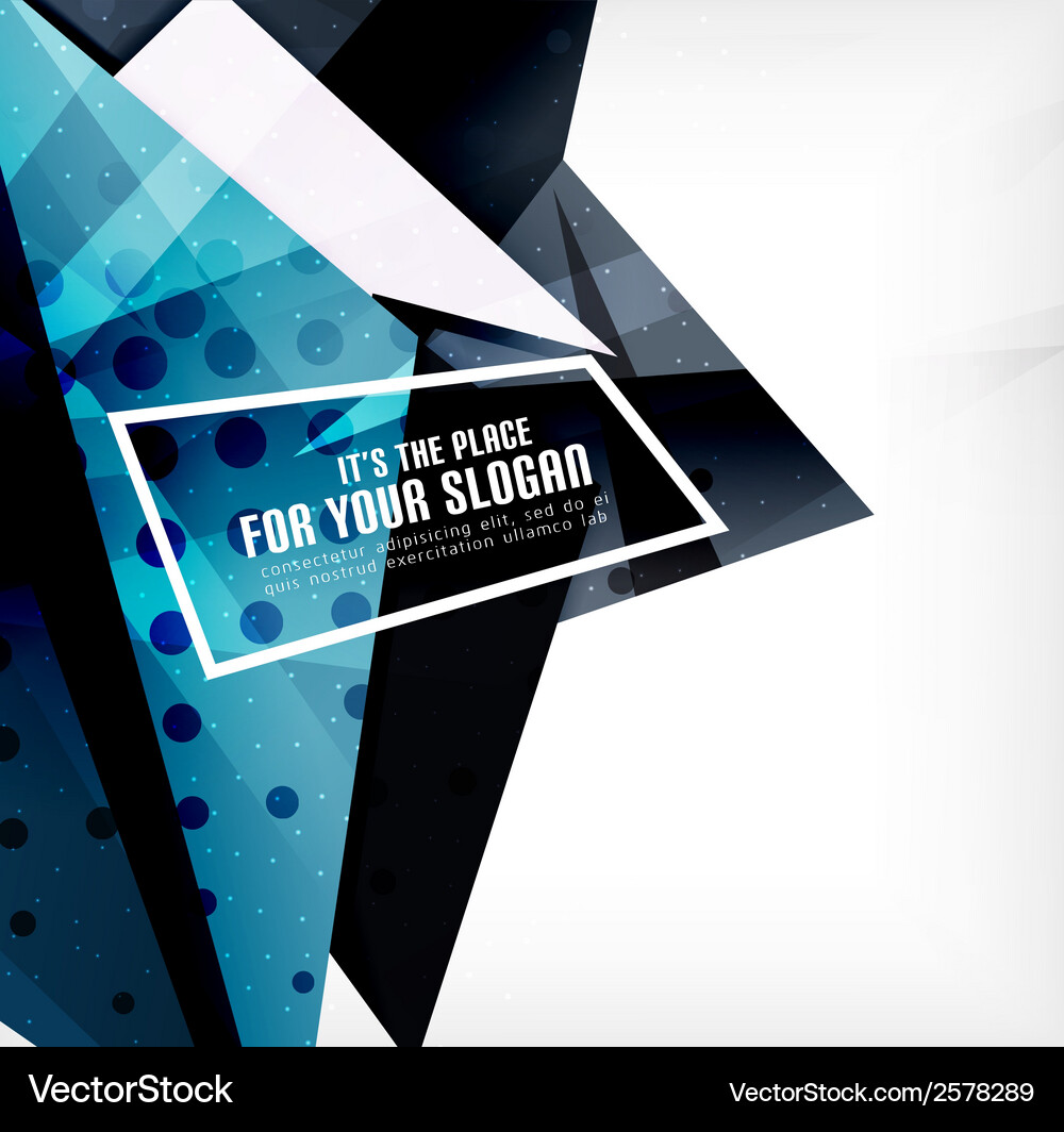 Modern 3d glossy overlapping triangles Royalty Free Vector