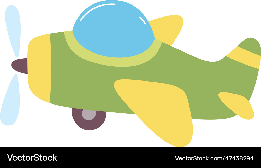 Cartoon airplane vehicle Royalty Free Vector Image