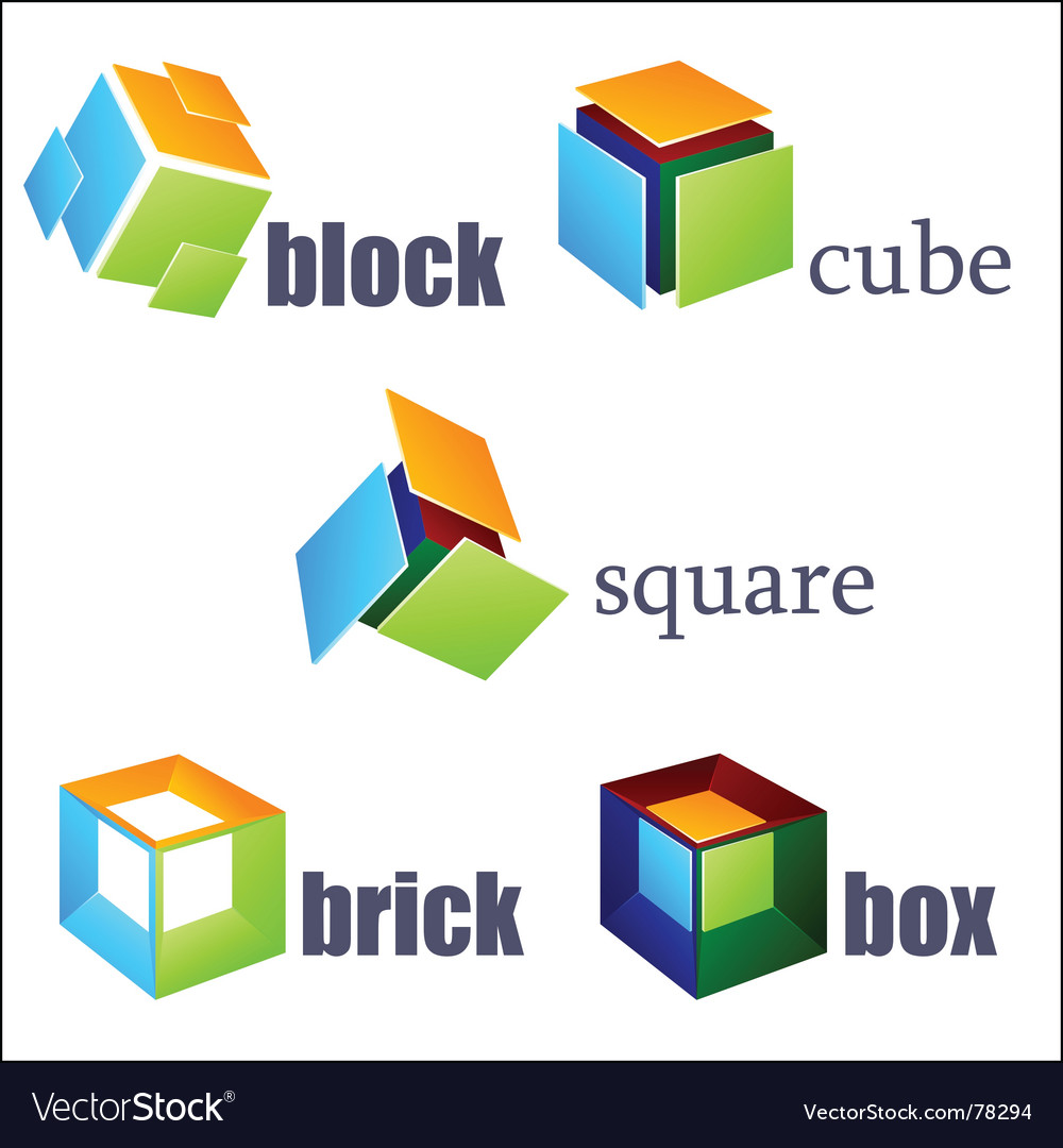 Cube elements Royalty Free Vector Image - VectorStock