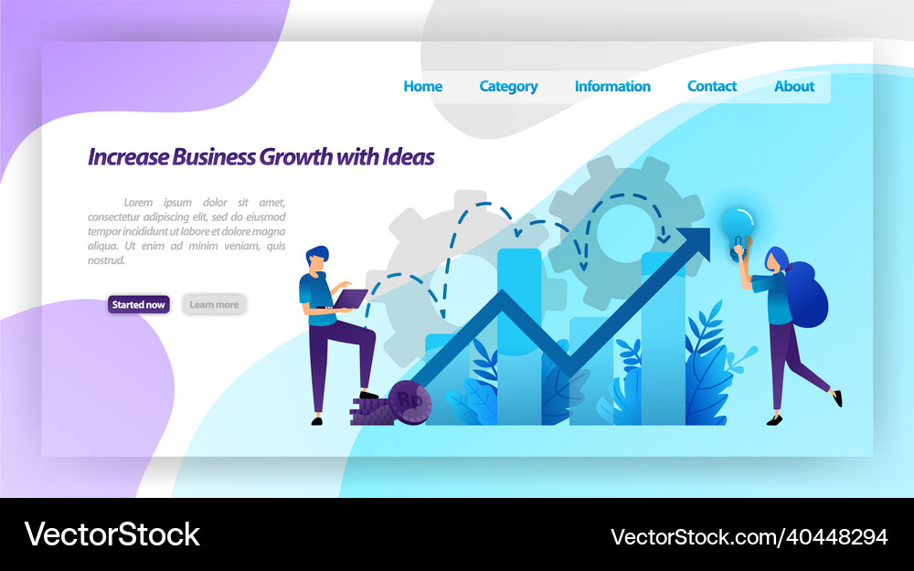 Increase business growth with idea financial Vector Image