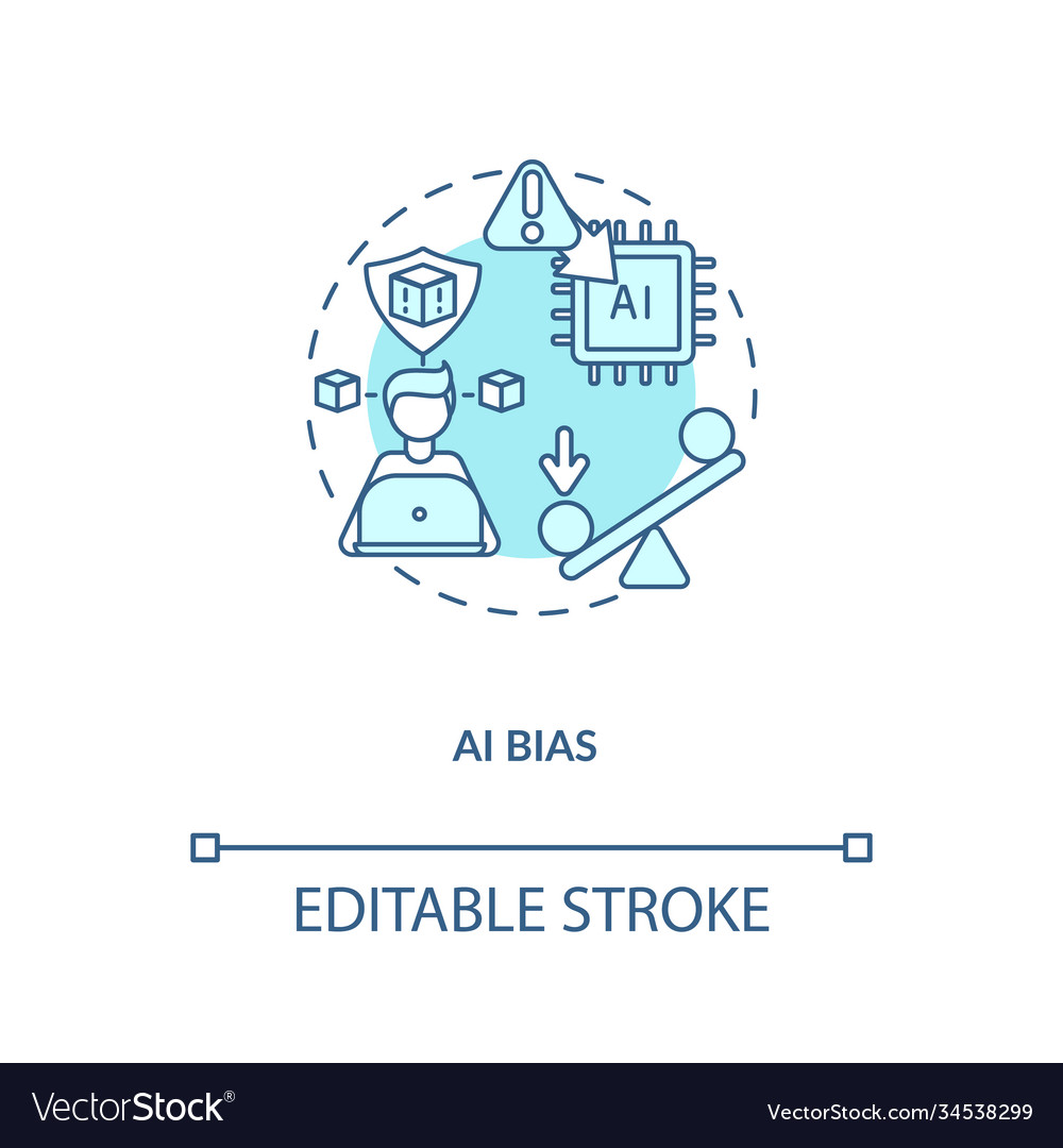 Ai bias concept icon Royalty Free Vector Image Ai bias concept icon Royalty Free Vector Image