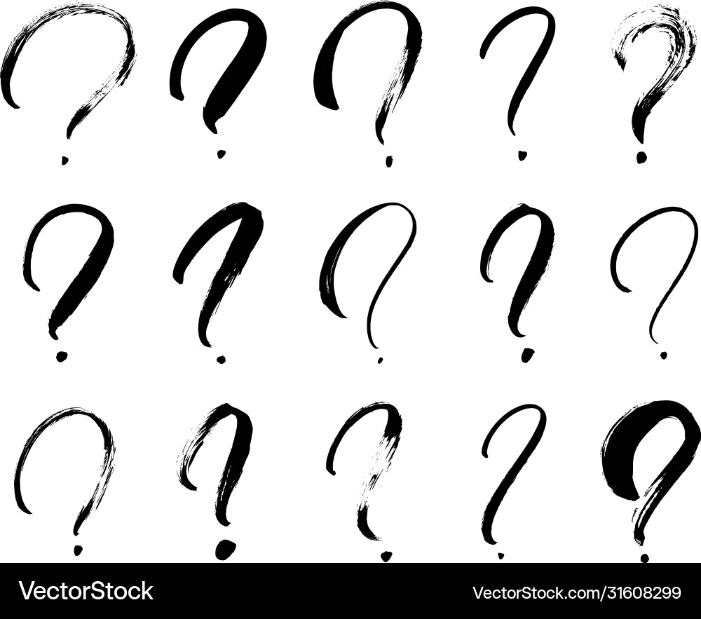 Question marks icon set Royalty Free Vector Image