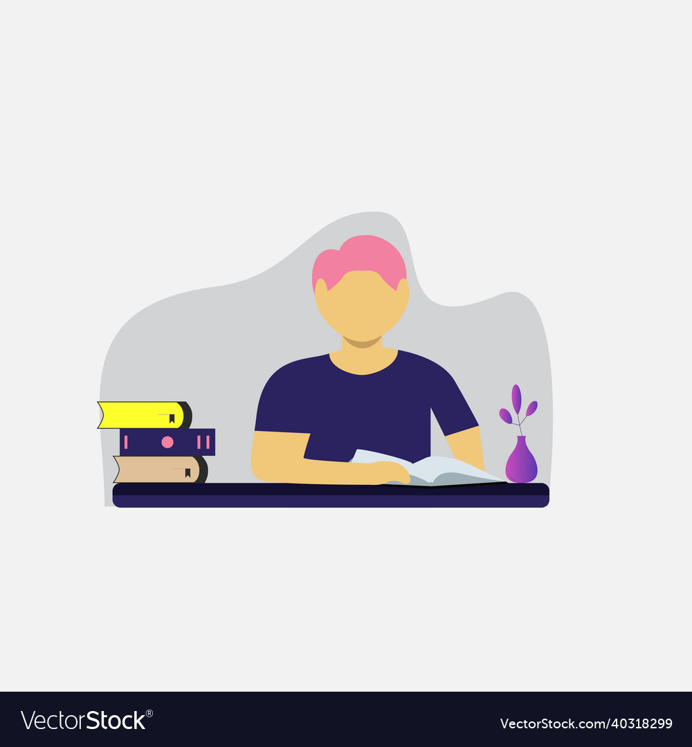 Studying Royalty Free Vector Image - VectorStock