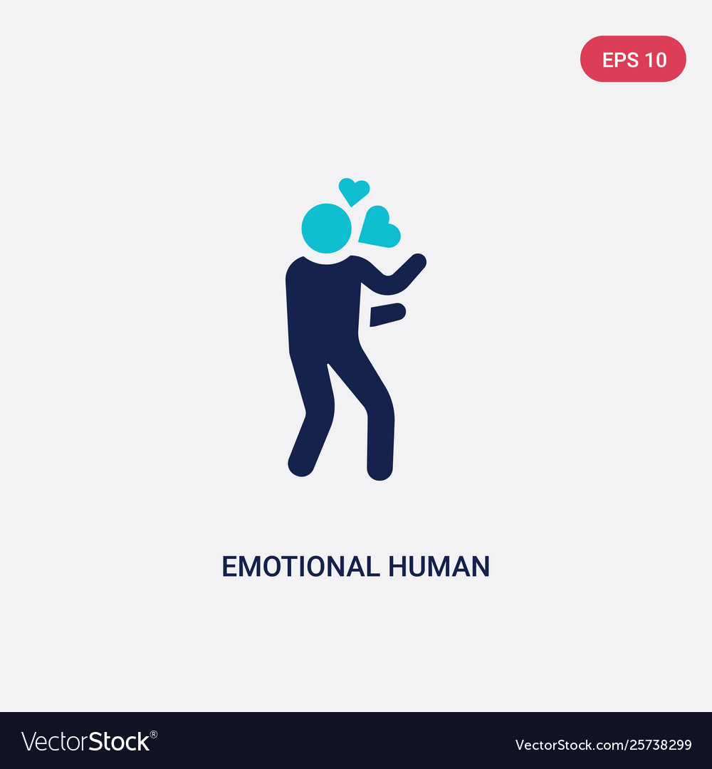 Two color emotional human icon from feelings Vector Image