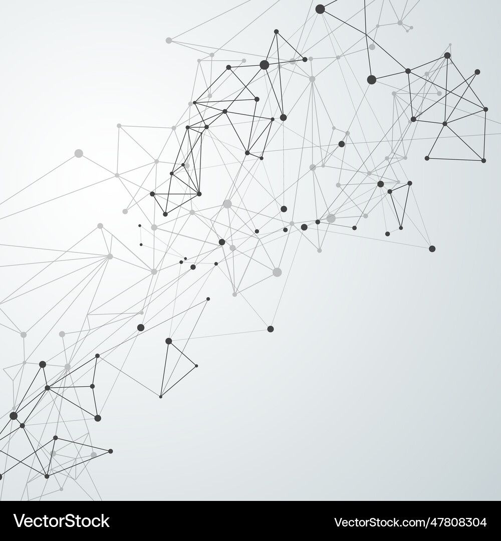 Beautiful structure molecules line art pattern Vector Image