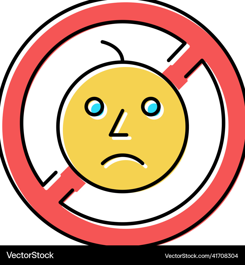 Child prohibition sign color icon Royalty Free Vector Image