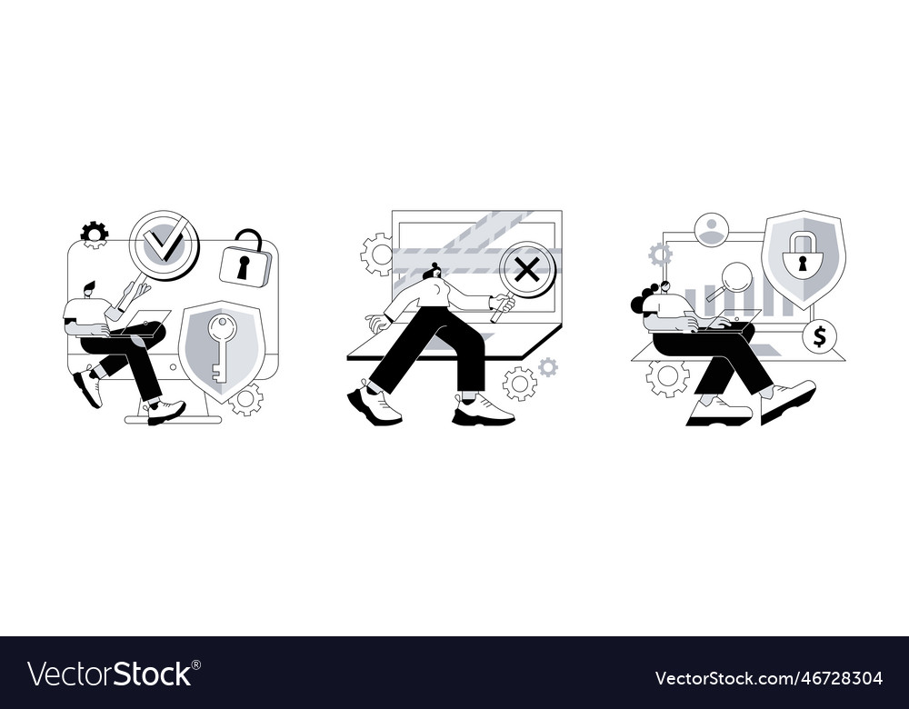 Information control and security abstract concept Vector Image Information control and security abstract concept Vector Image