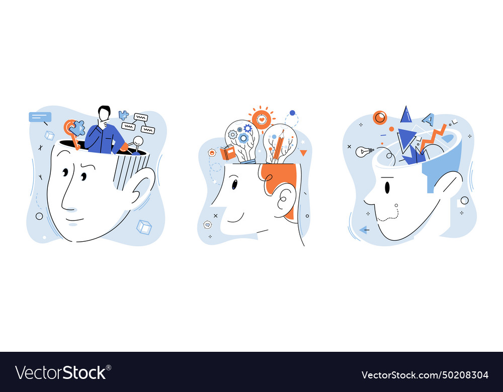 Mindset developing intelligence requires Vector Image