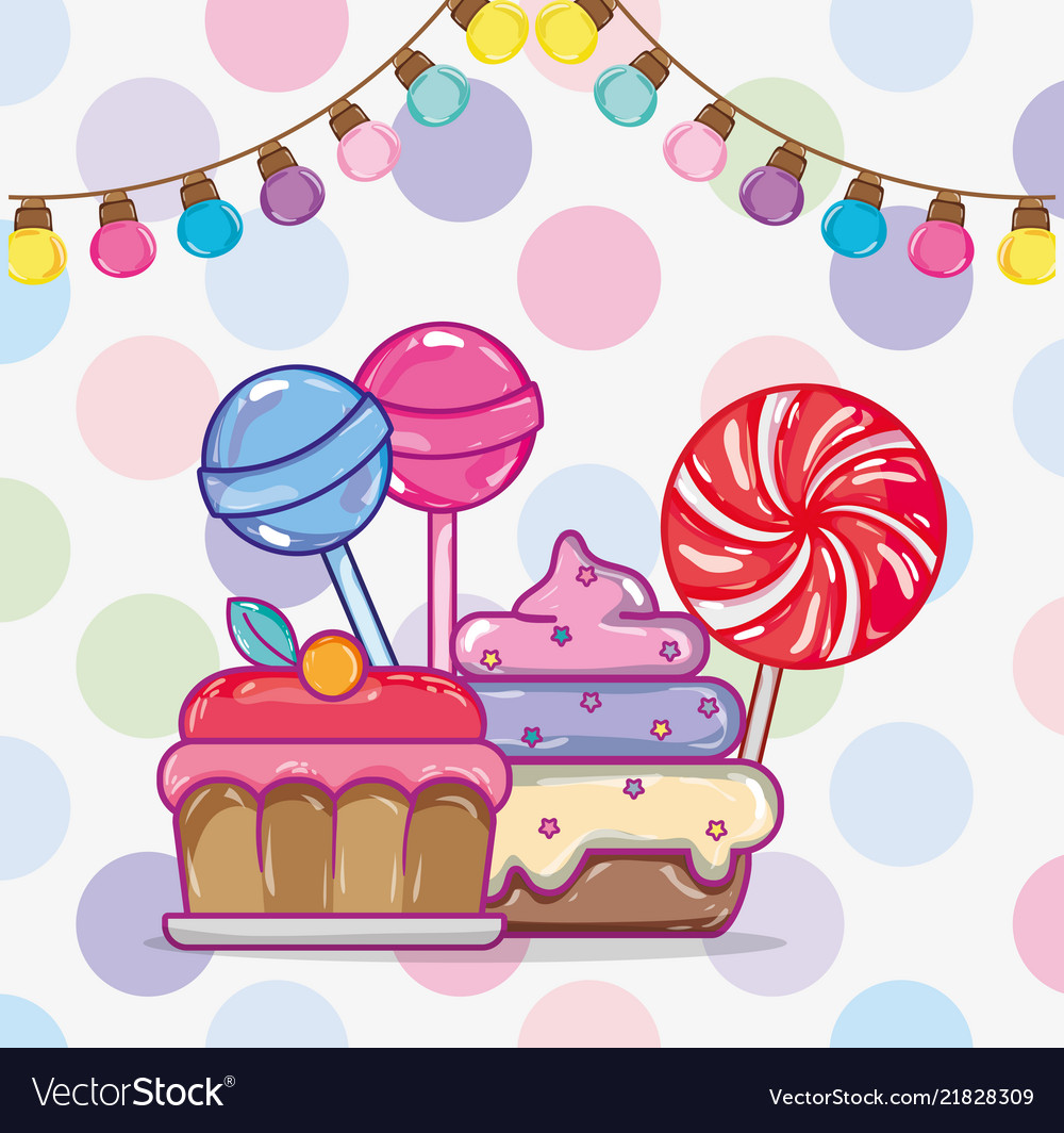 Birthday Candies Cartoons Royalty Free Vector Image