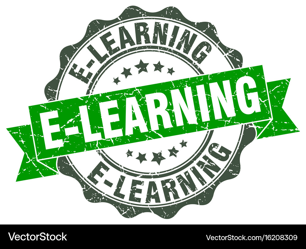E-learning stamp sign seal Royalty Free Vector Image