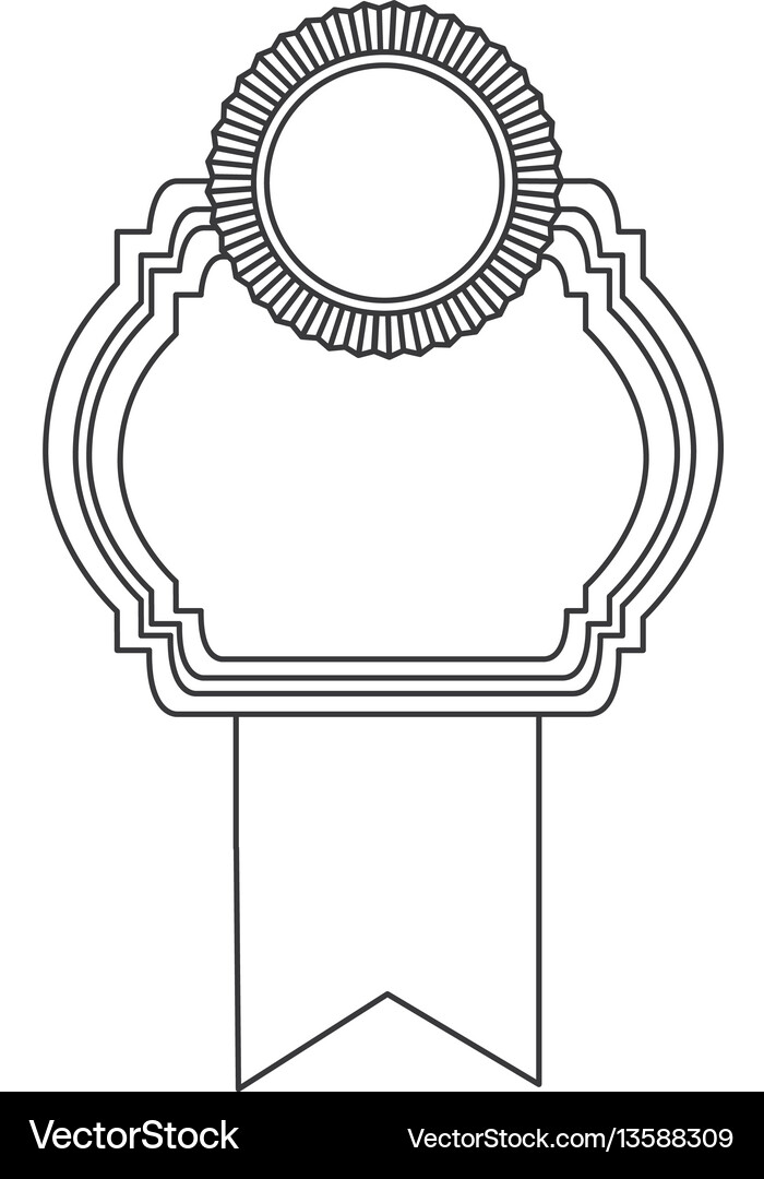 Figure emblem with symbols inside icon Royalty Free Vector